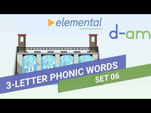 3 Letter Phonics Words Flash cards - Set 06 (words ending in -am)