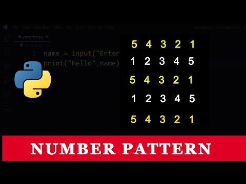 Python Program To Print Number Pattern in Square Shape | 11