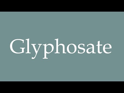 How to Pronounce ''Glyphosate'' Correctly in French