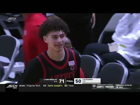 SDSU MEN'S HOOPS HIGHLIGHTS: #23 AZTECS 71, CAL 50