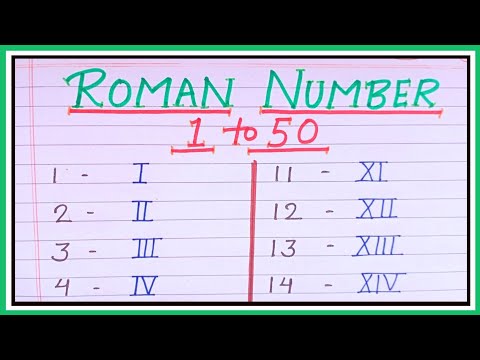 Roman numbers 1 to 50 | roman numerals |Roman Number 1 se 50 tak | how to write roman numbers ||