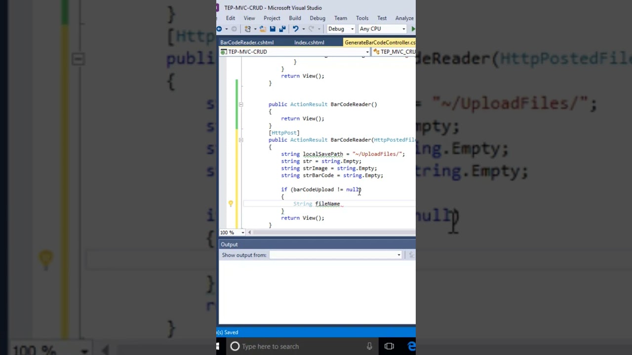 57 ASP .NET MVC - BarCode Reader and Writer Application - Part 4