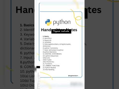 Python Handwritten Notes || Python programming ????????