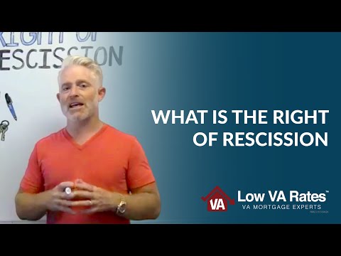 What is the right of rescission?