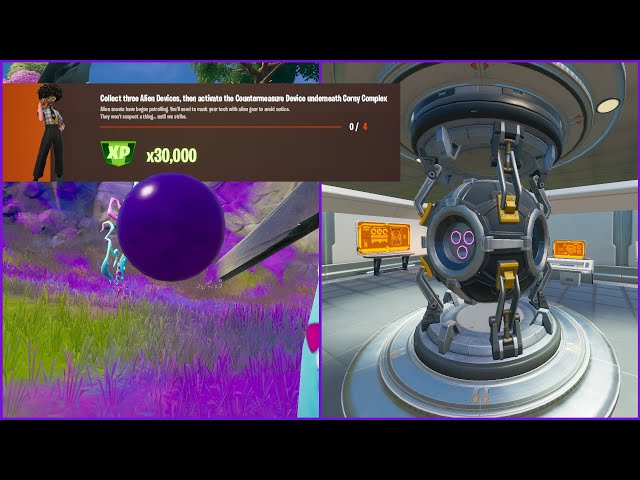 Where to collect three Alien Devices (Orbs), then activate the ...