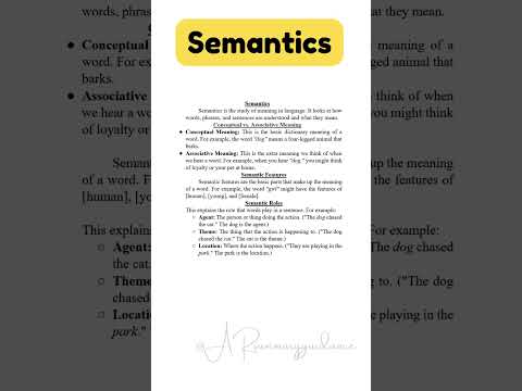 Semantics| Language and Linguistics| Instant Essay for Exam Success @ARsummaryguidance#shorts #Viral