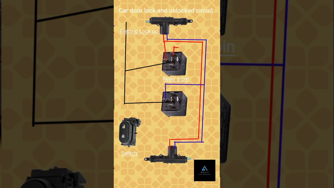 Car door lock and unlock circuit diagram