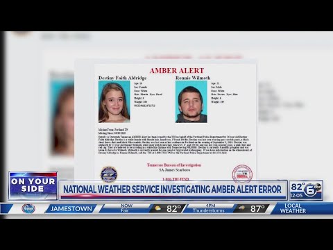 National Weather Service investigating amber alert error