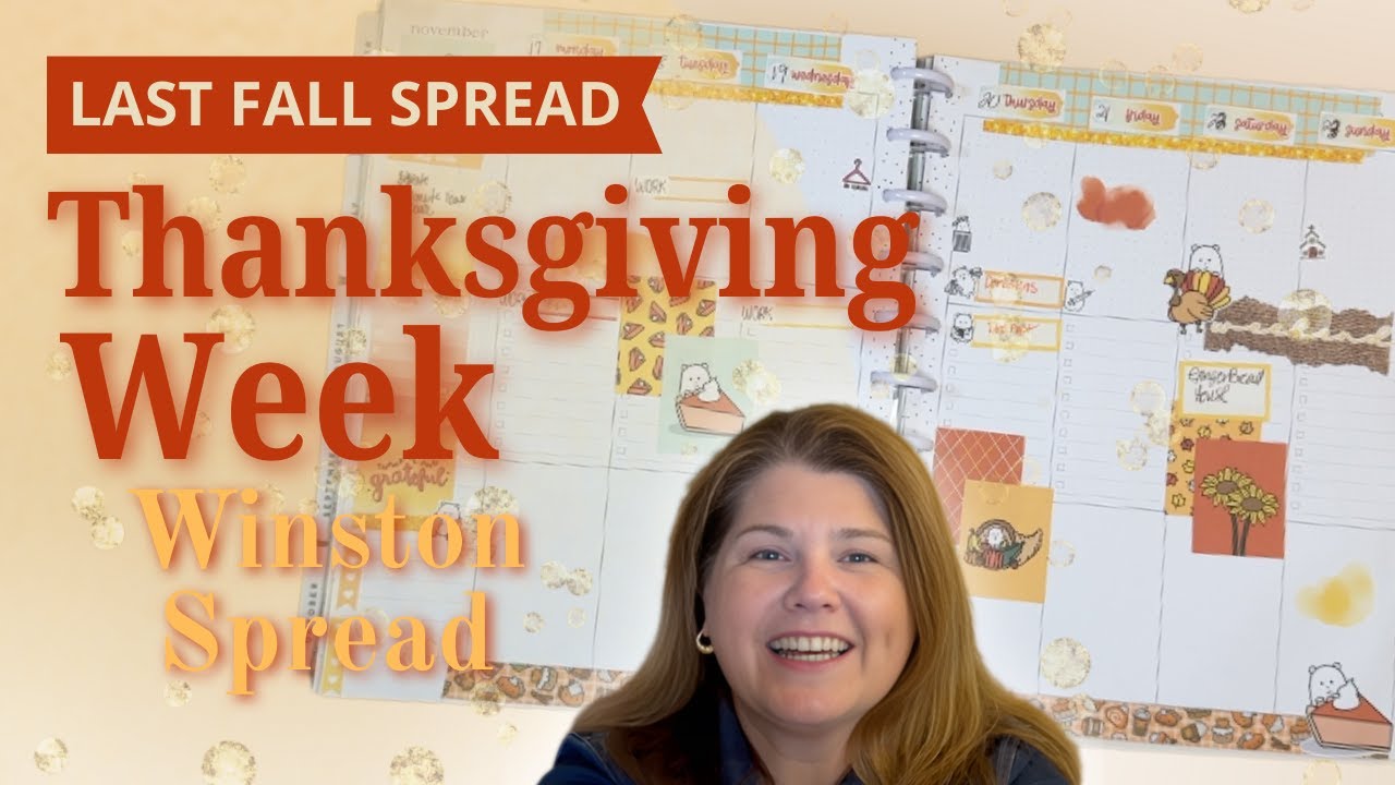 Thanksgiving Week Plan With Me 🦃 Cozy Fall Winston Spread | @NightingalePaperCo Happy Planner (56)