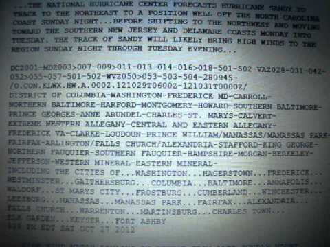 High Wind Watch for 13 Counties in MD, 8 Counties in VA, 4 Cities in VA {NO EAS} 10-27-12