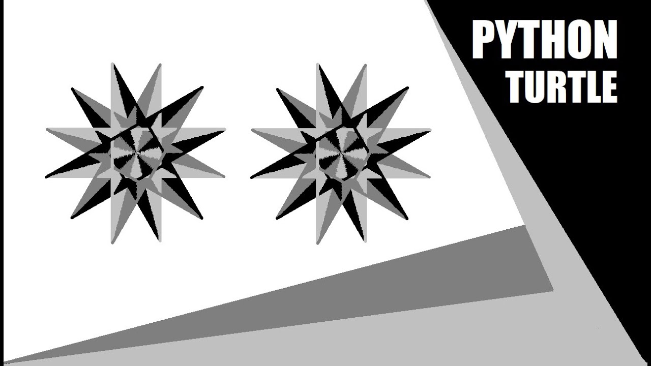 Python Turtle -  Draw 3D Star Shape in Python Turtle Graphics | Star Pattern By #BKTutorial