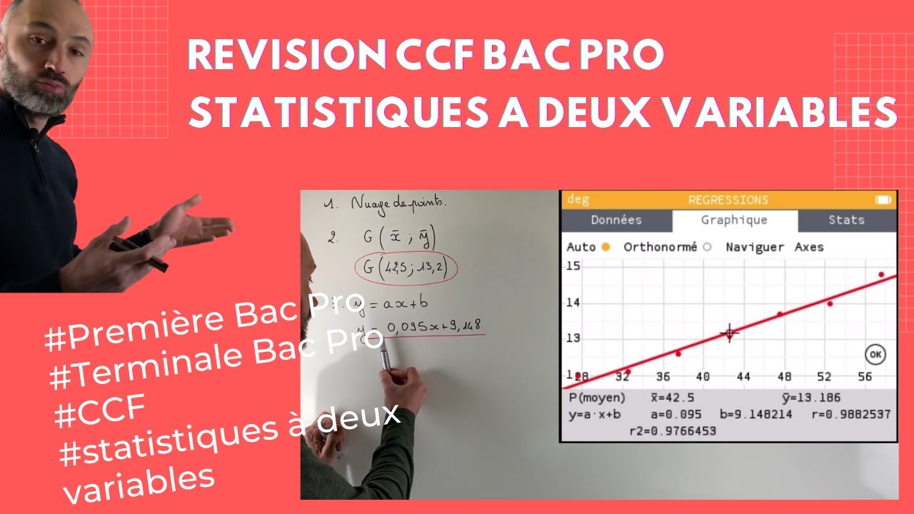 🎓 Préparer son CCF Bac Pro mathématiques - Statistiques à deux variables