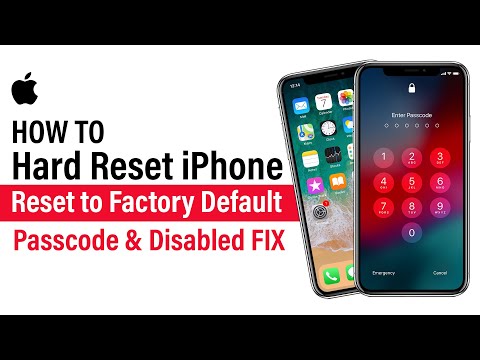 How To Reset Disabled or Passcode Locked iPhone / Factory Hard Reset iPhone 11/SE/XS/XR/X/8/7/6s/6..