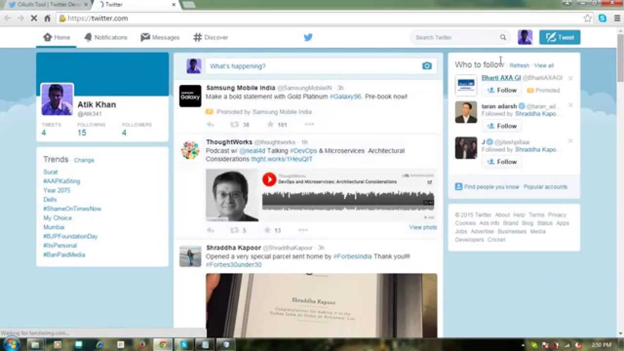 How to get data from twitter using java