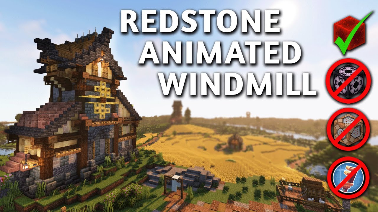 I Built a Moving Windmill in Vanilla Minecraft and You Can Too 𖣘 [Java Tutorial]