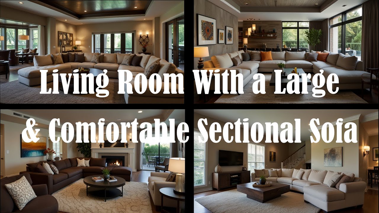 Living Room with a Large & Comfortable Sectional Sofa