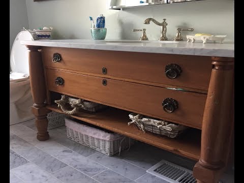 Converting Antique Dresser To Bathroom Vanity | THE HANDYMAN ...