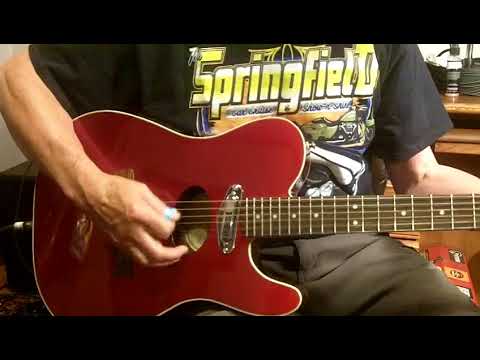 Rare Wood Fender Telecoustic Deluxe Candy Apple Red Tele Neck | Reverb