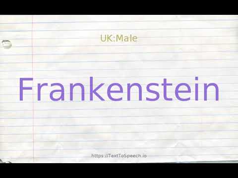 How to pronounce frankenstein
