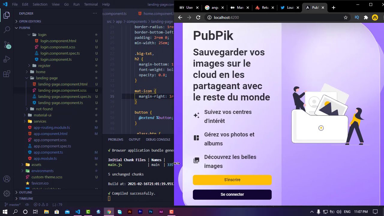 New Modern web app design by Angular material & Angular flex layout