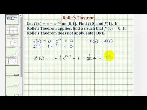 Ex 1: Rolle’s Theorem | Math Help from Arithmetic through Calculus and ...