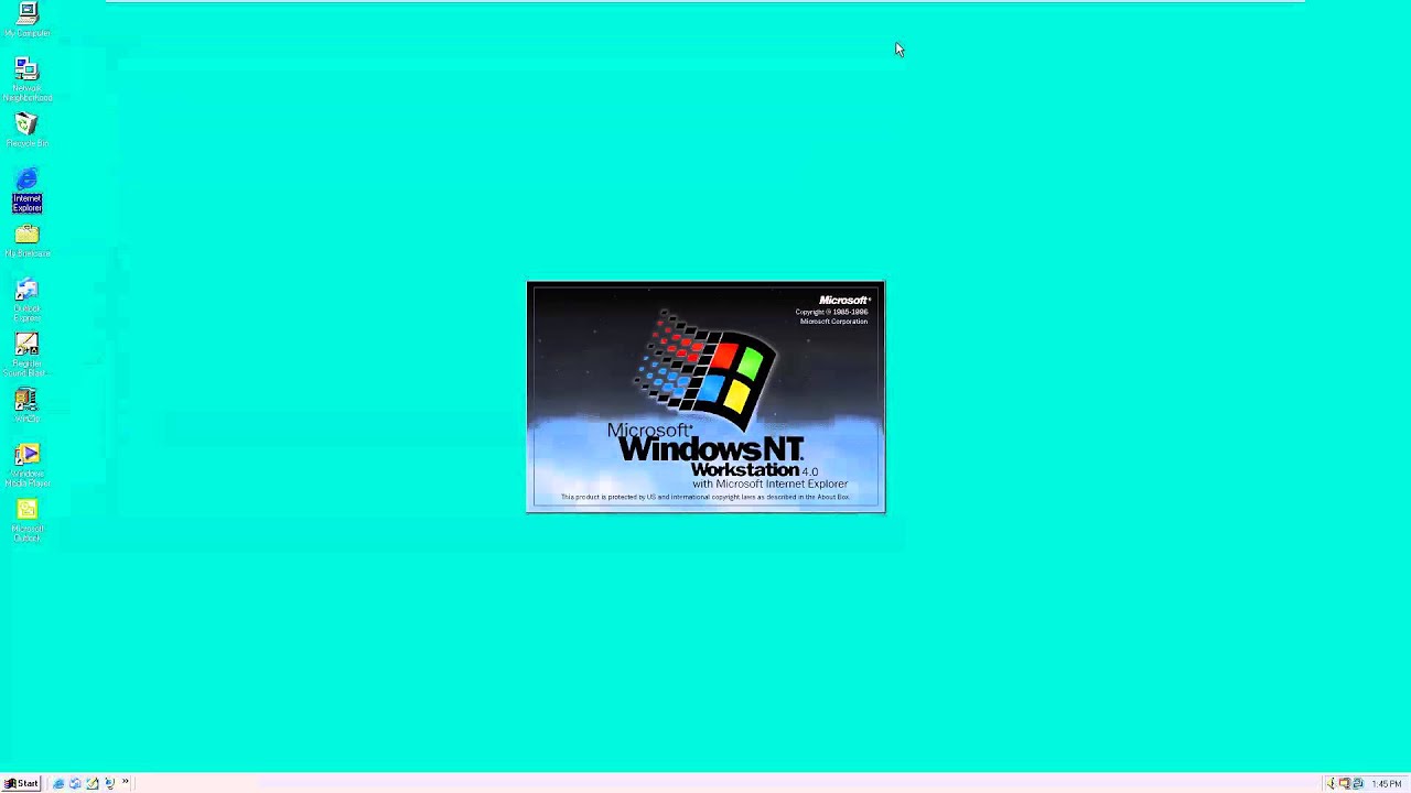 Windows NT Workstation 4.0 SP6 in VMware Workstation 12.0 (full 1080p)