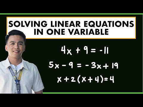 How to Solve Linear Equations in One Variable - Finding the Solution of an Equation