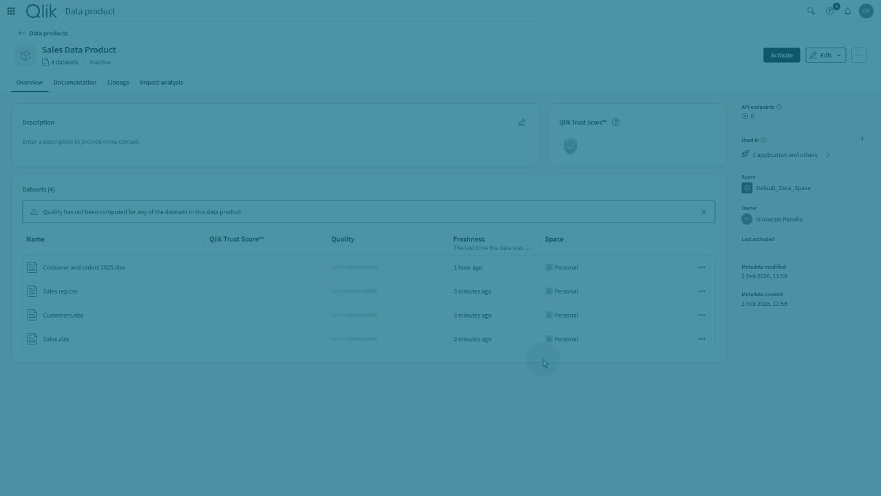 Creating data products - Qlik Talend Data Integration