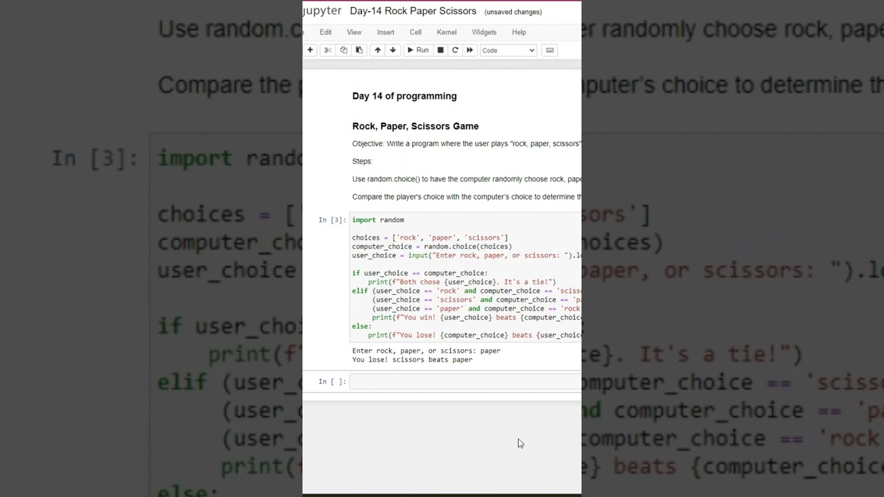 Rock, Paper, Scissors | 100 Days of Python Programming | Day-14