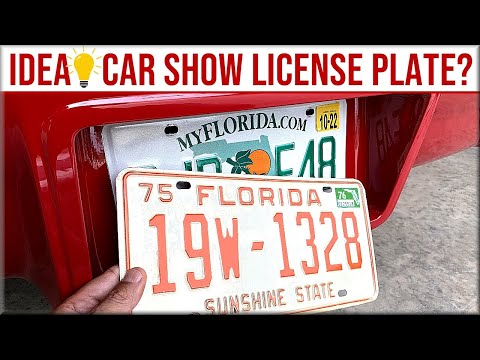 Car Show IDEA! Get an OLD License Plate