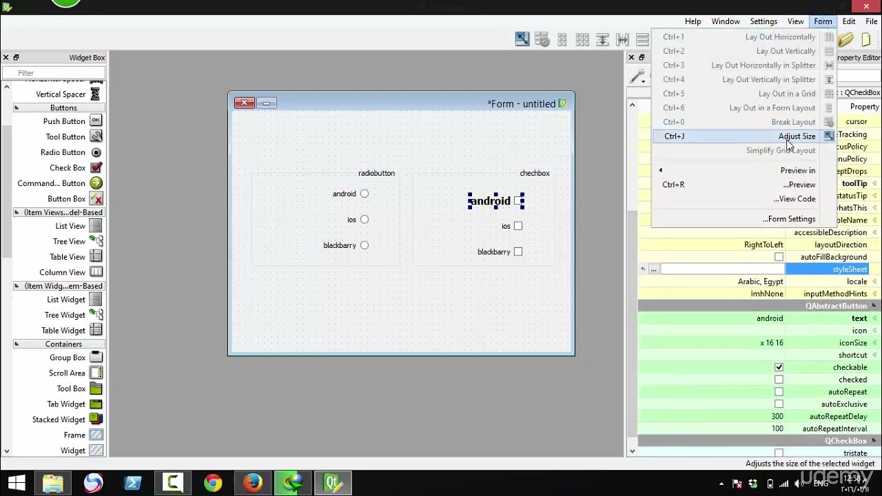64  Qt Designer RadioButton & CheckBox Customization