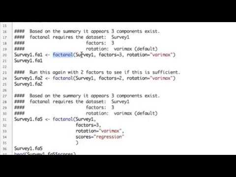 Exploratory Factor Analysis in R