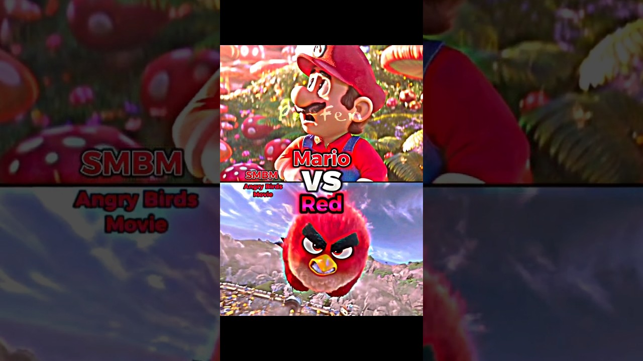 Mario Vs Red #meme #edit #illumination #rovioentertainment #mario #supermariomovie #angrybirds