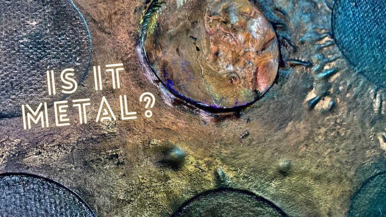 Making Acrylic Skins into Metallic Abstract Art:  Acrylic Skin Challenge