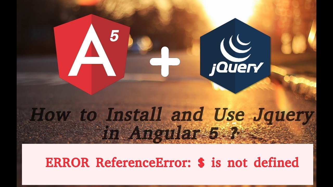 how to install jquery in angular 5 ? Reference Error: $ is not defined