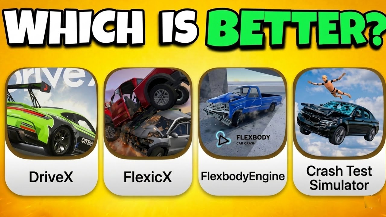 Drive CSX vs FlexicX vs FleXbody Car Crash vs Crash Test Simulator! 🤯 - Which is Better?