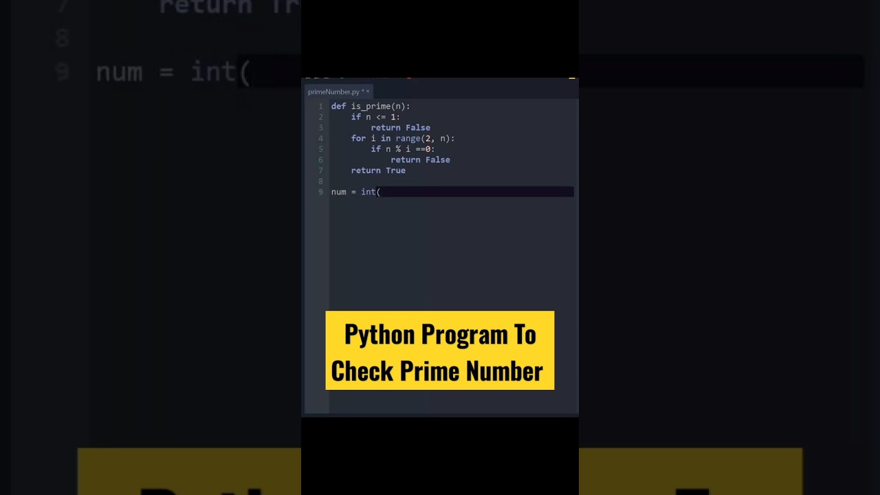 Python Program To check prime Number #shorts #coding #python #programming