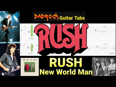 New World Man - RUSH - Guitar + Bass TABS Lesson