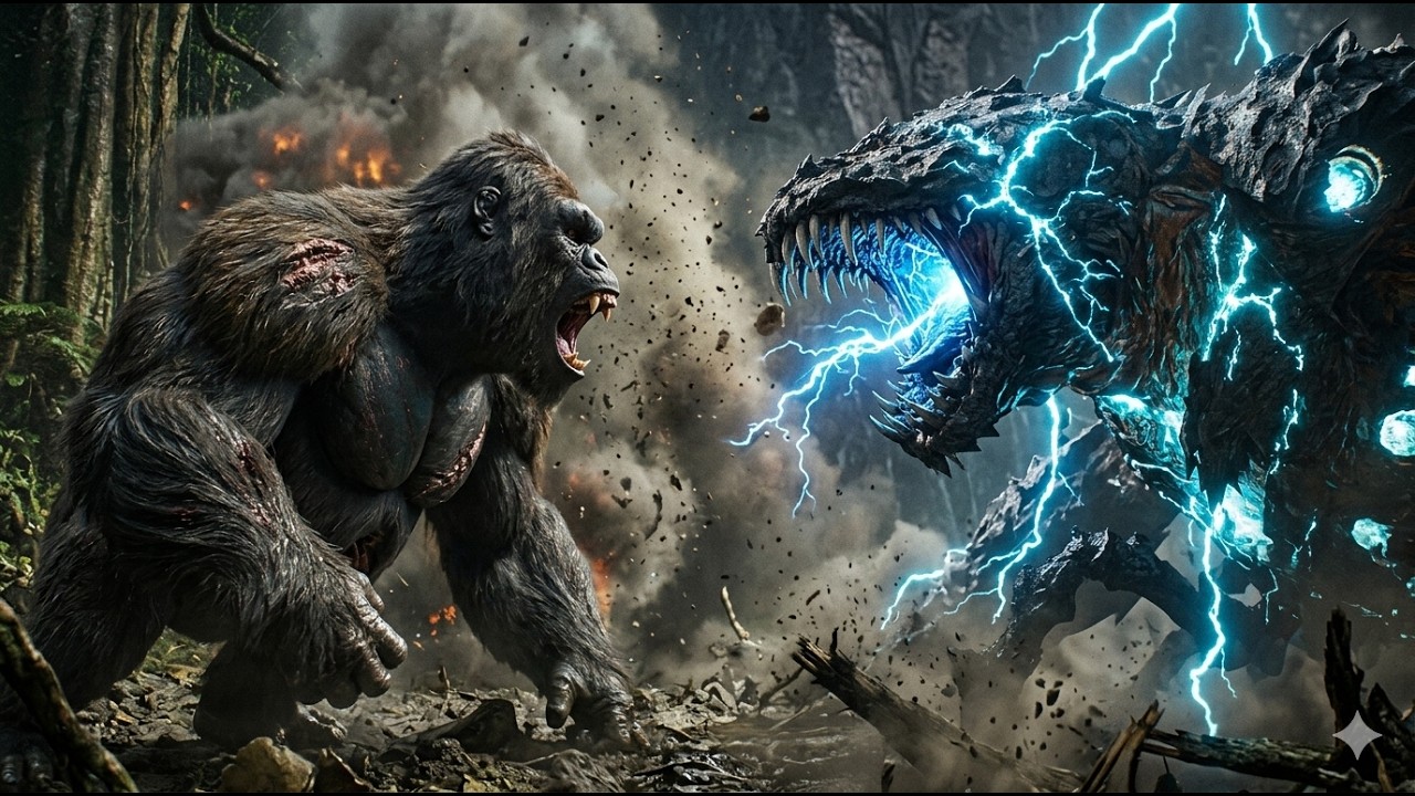 Kong vs Mutant Titan – The Monster Born from Human Waste | AI Cinematic Film (4K)