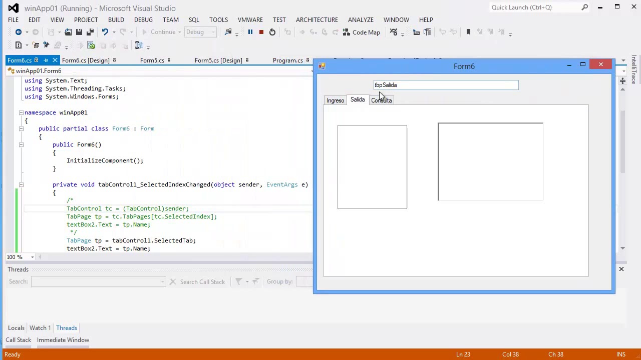 TabControl GroupBox Panel SplitContainer Tutorial  .NET Framework C# Capitulo 6.6