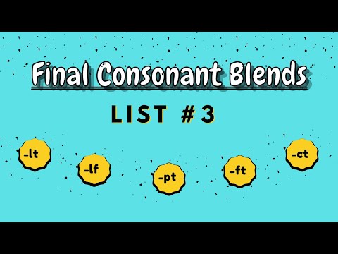 Final Consonant Blends List#3 // Consonant Blends // Blends