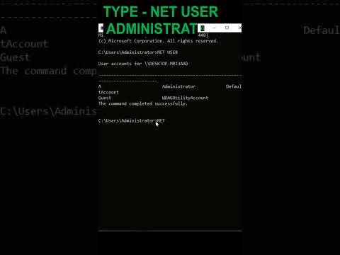 How To Change Your Admin Password | Reset Windows Admin Password with CMD |