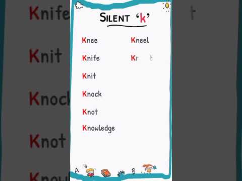 Silent k in English Words #essay #essaywriting #easytolearnandwrite#silentletters#silentk