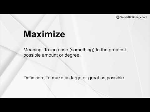 Maximize Meaning
