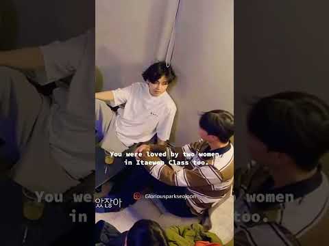 parkseojun teasing wooshik then taehyung tease him back 😅🤣 #bts #shorts