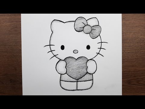 Çizim eğitimi - Yeni başlayanlar için Hello kitty adım adım nasıl çizilir - Öğretici kolay çizim