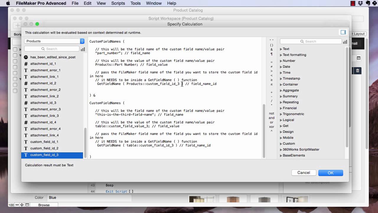 WordPress FileMaker Sync - Custom Fields