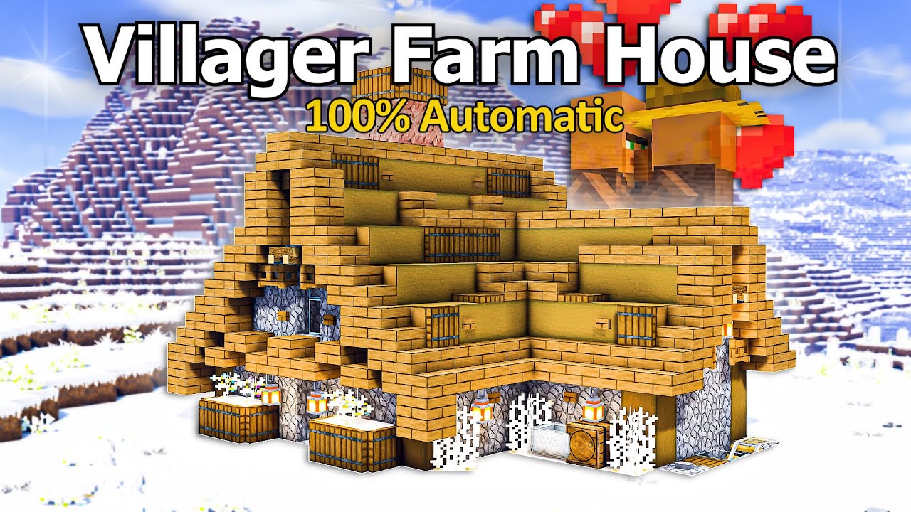 Minecraft: How to Build a Villager Farm House | Tutorial - Minecraft ...
