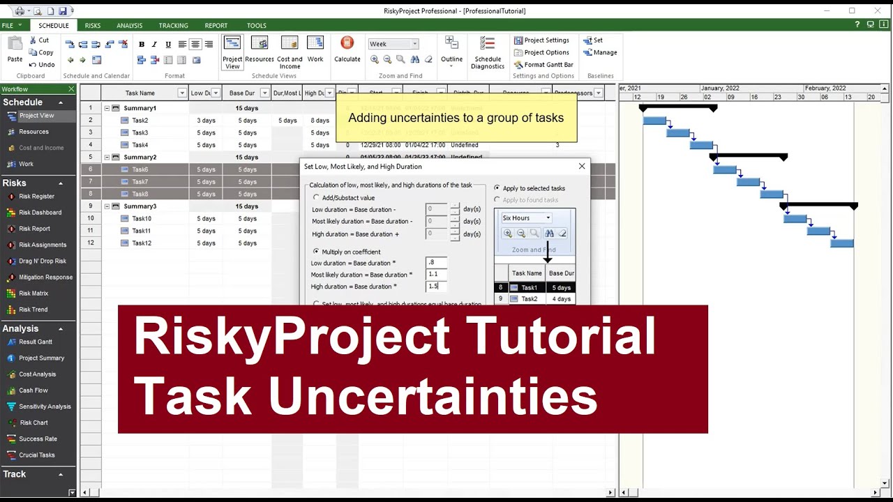 RiskyProject Tutorial: Task Uncertainties