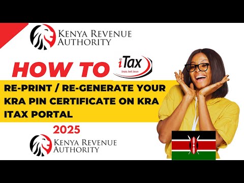 How To RE-PRINT / RE-GENERATE Your KRA PIN Certificate on KRA iTax Portal in 2025 In 60 Seconds